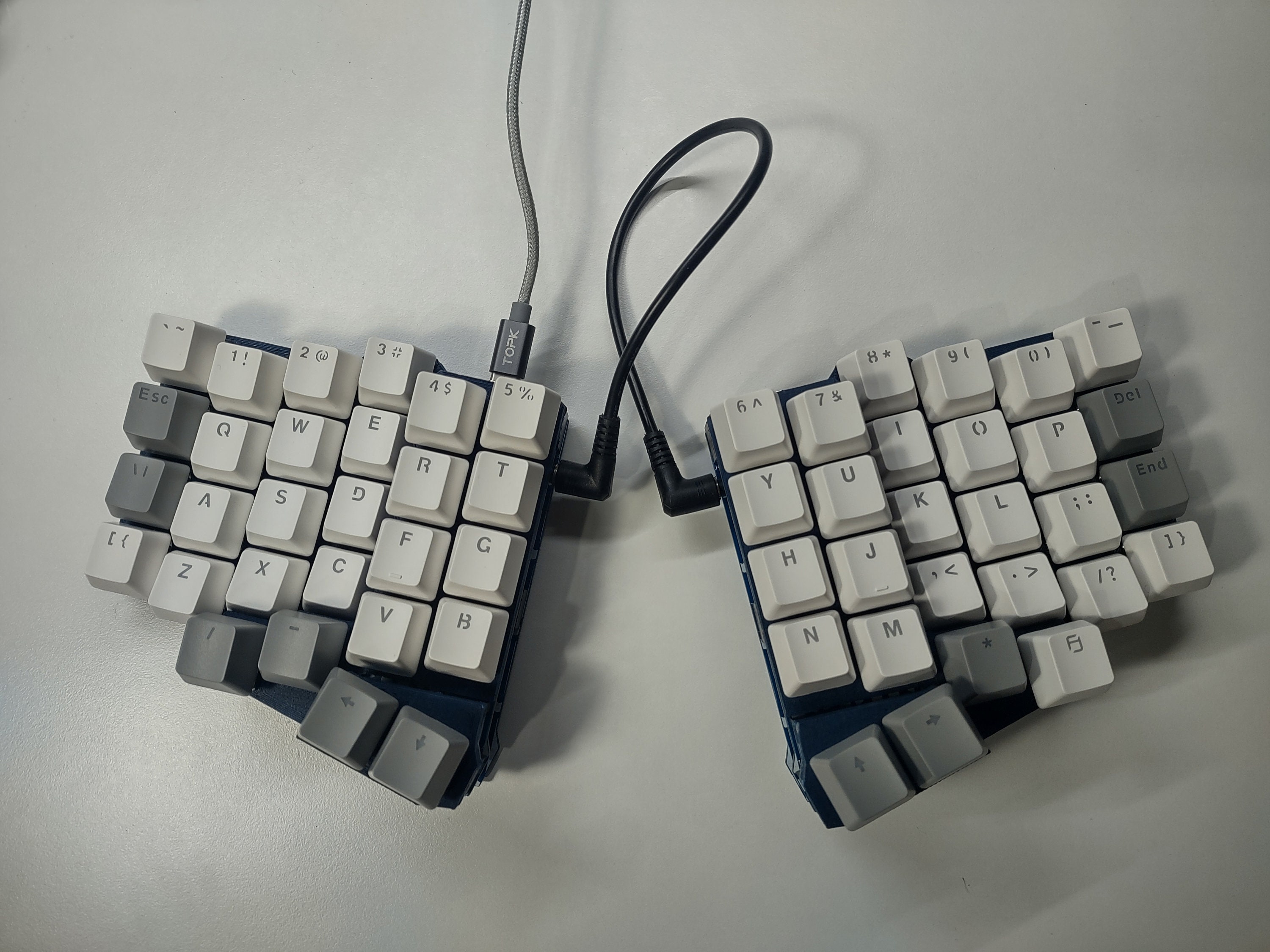 Thumbsup V4 5x6 Ergonomic Contoured Mechanical Keyboard W/hot-swap MX ...