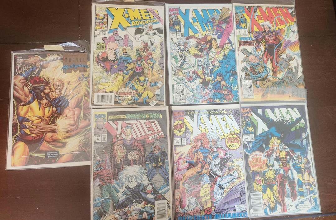 X-MEN Comic Books Set With Marvel Masterpiece Wolverine Edition - Etsy