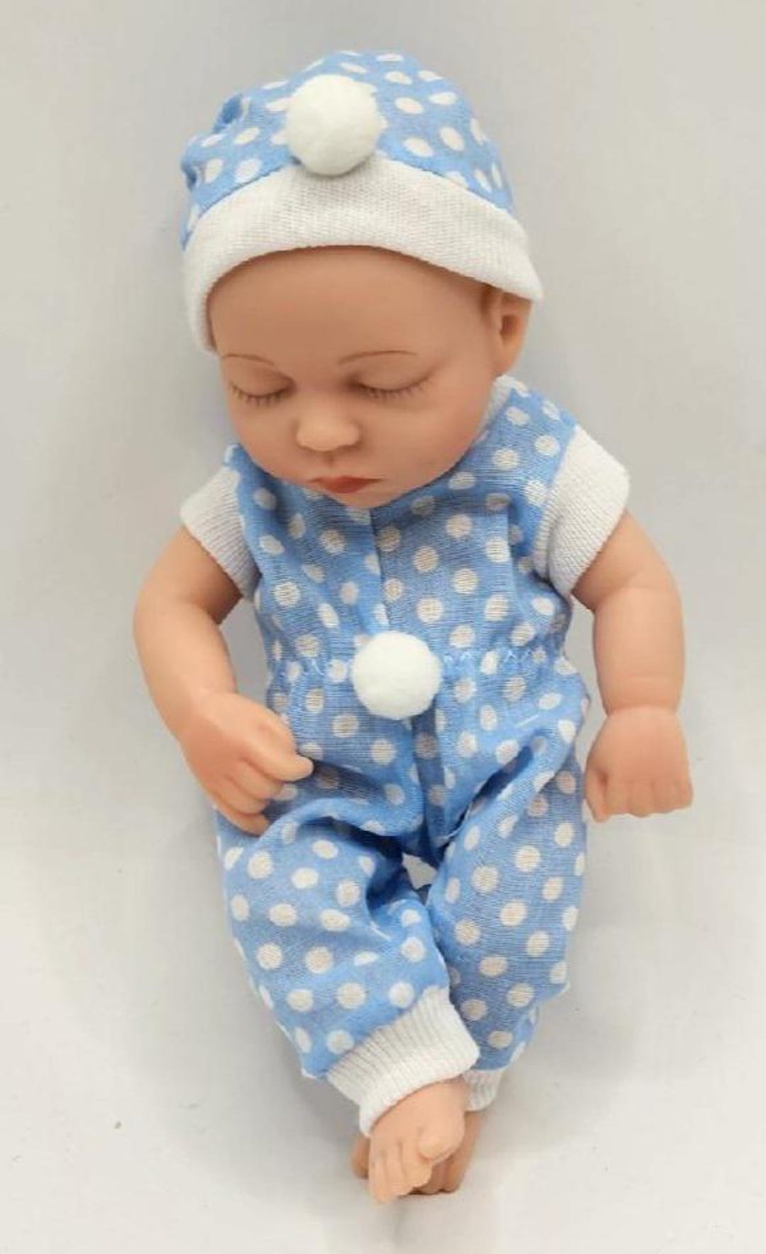 7" Silicone Mini Baby Doll CLOTHES Pj's 1 Set Jumpers Mini Silicone ...