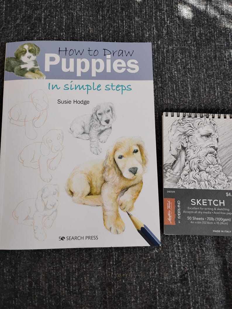 How to Draw Puppies Learn to Sketch Draw Teaching 2x Book (s) With ...