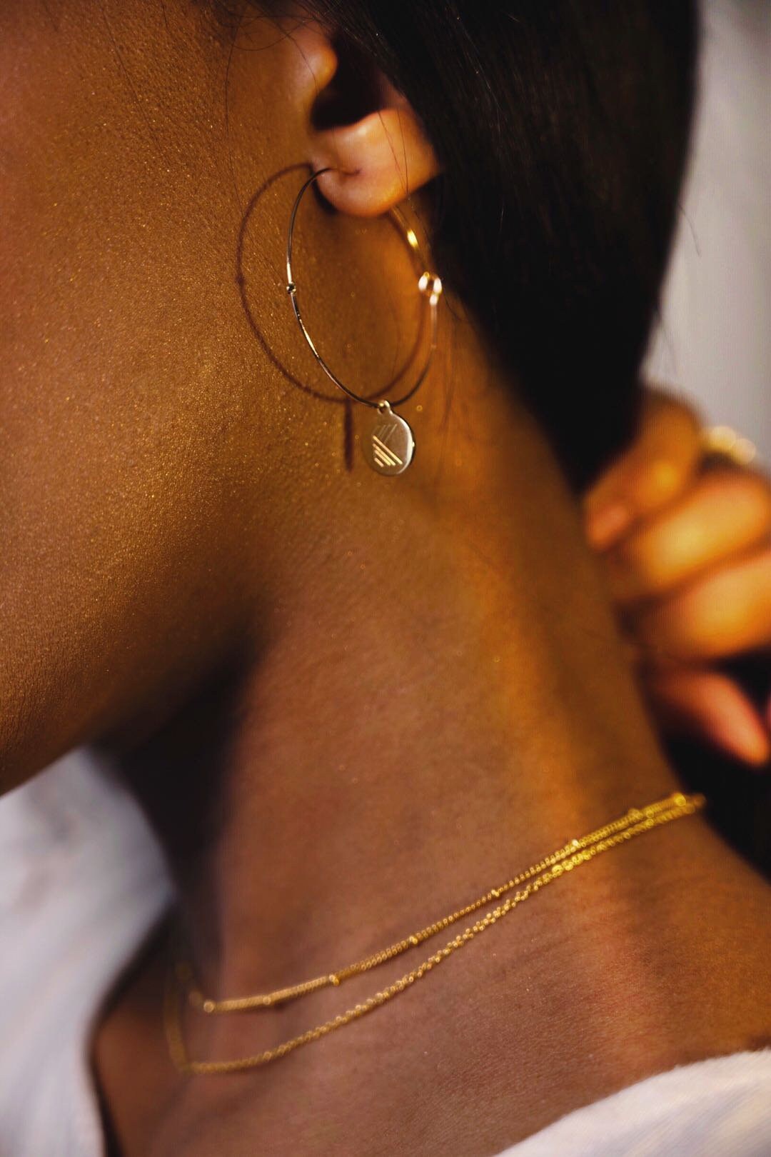 Thin Gold Hoop Coin Earrings Large Hoop Coin Earrings - Etsy