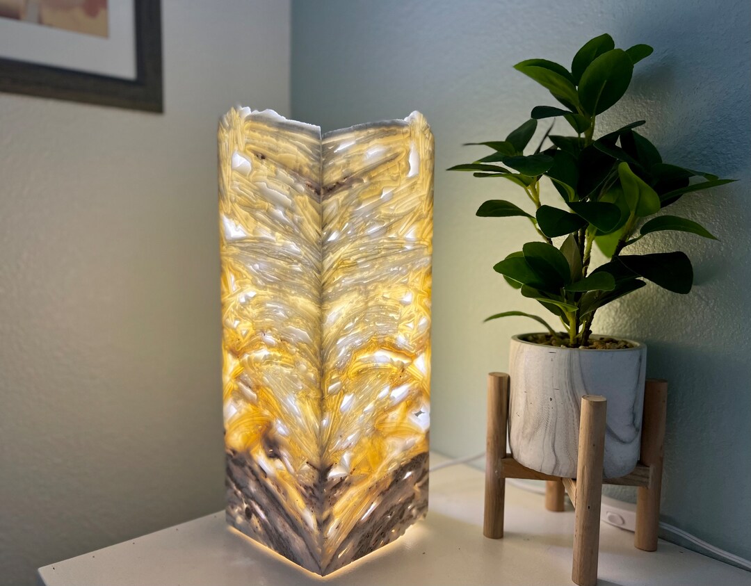 Onyx Light - Stone Lamp - Table Lamp - Onyx Lamp - Onyx Stone Lamp ...