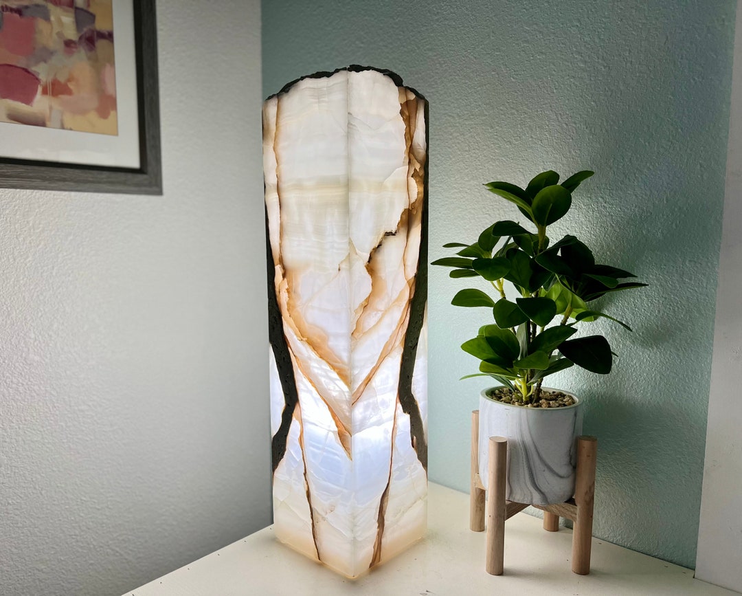 Onyx Lamp / Table Lamp / Onyx Table Lamp / Alabaster Lamp / Stone Lamp ...