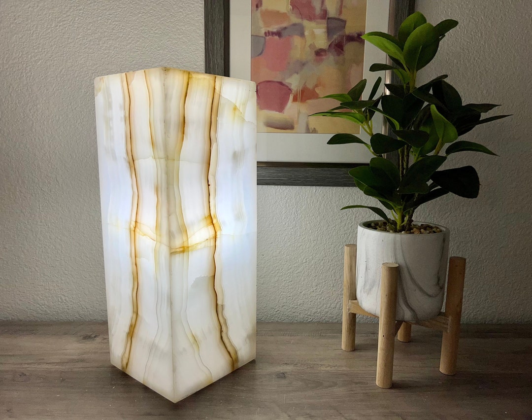 Onyx Table Lamp / Nightstand Lamp / Stone Lamp / Onyx Lamp / Desk Lamp ...