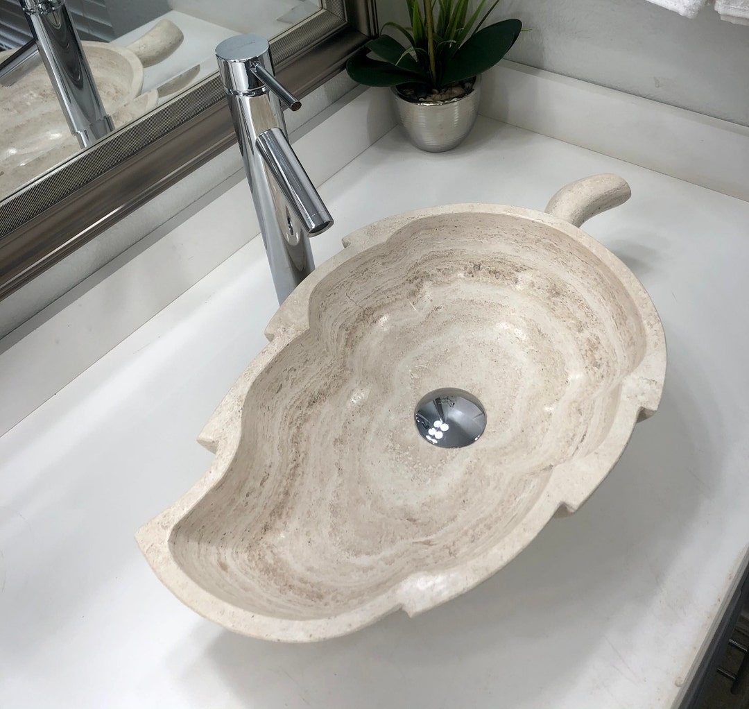 Travertine Sink | Stone Sink | Bathroom Vessel Sink | Bathroom Sink ...
