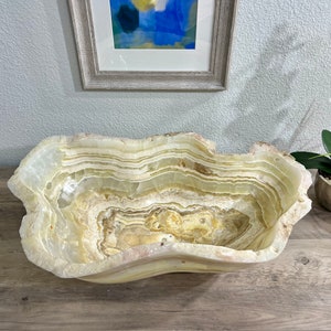Onyx Stone Centerpiece Natural Stone Bowl Unique - Etsy