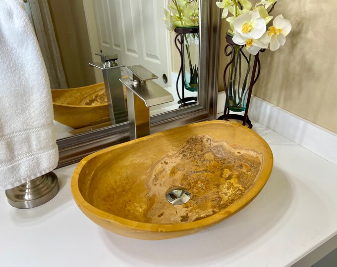 Stone Sink | Travertine Sink | Vessel Sink | Bathroom Sink | Vanity ...