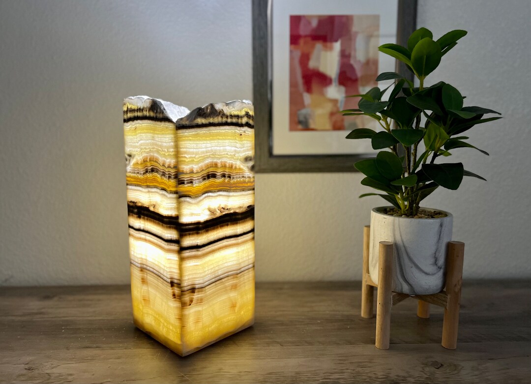 Stone Lamp / Onyx Lamp / Table Lamp / Onyx Light / Onyx Table Lamp ...