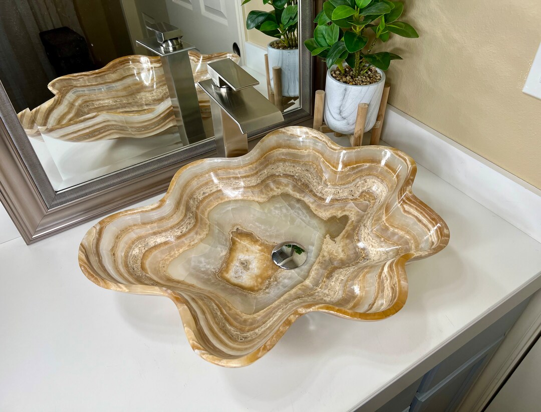 Onyx Sink Stone Vessel Sink Vessel Sink for Bathroom - Etsy
