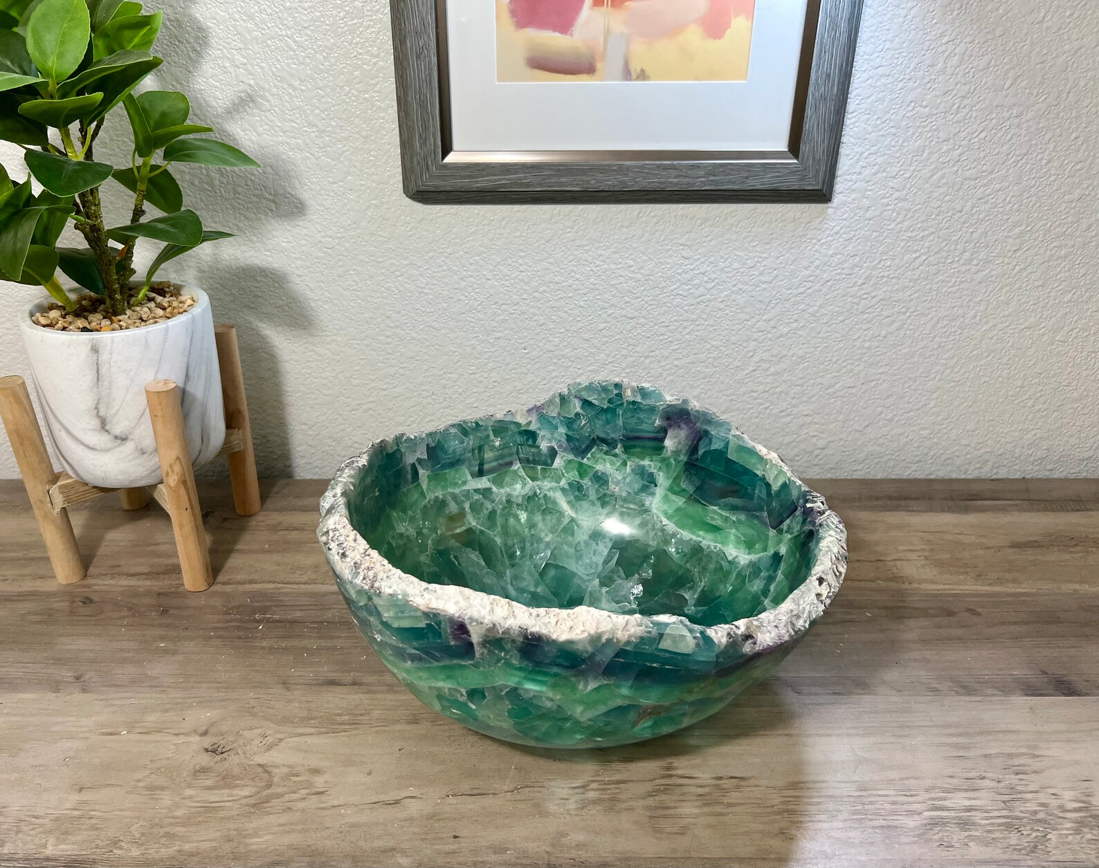 Fluorite Centerpiece Natural Stone Bowl Unique Centerpiece - Etsy