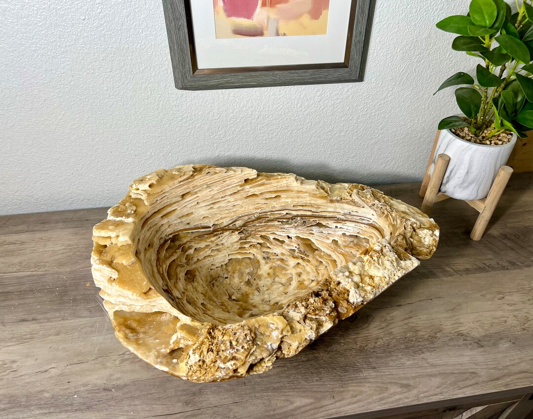Handmade Onyx Bowl Centerpiece – Organic Shape Stone Bowl, 21” X 16” - Etsy