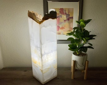 Stone Lamp / Onyx Lamp / Table Lamp / Onyx Light / Onyx Table Lamp ...