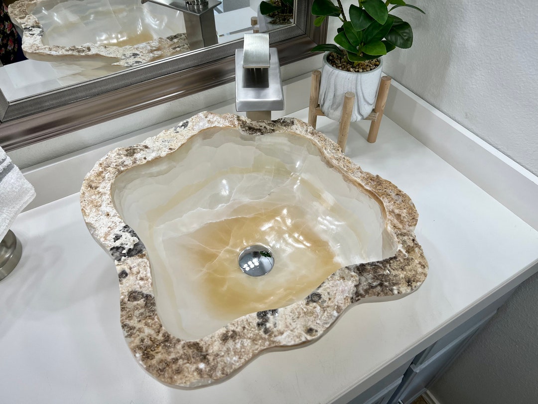 Stone Sink | Vessel Sink | Onyx Sink | Vessel Sink for Bathroom ...