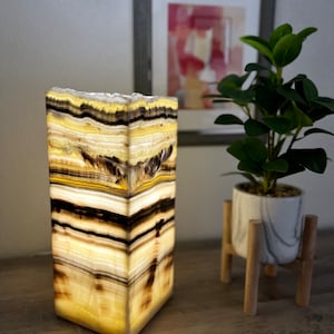 Table Lamp / Onyx Lamp / Stone Lamp / Onyx Light / Onyx Table Lamp ...