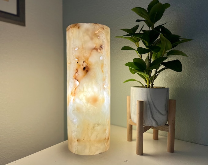 Stone Lamp / Onyx Lamp / Table Lamp / Onyx Light / Onyx Table Lamp ...