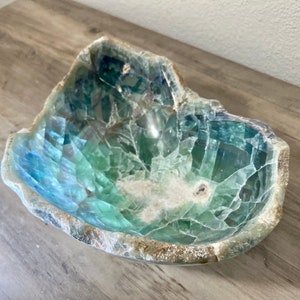 Fluorite Small Centerpiece Natural Stone Bowl Unique Centerpiece ...