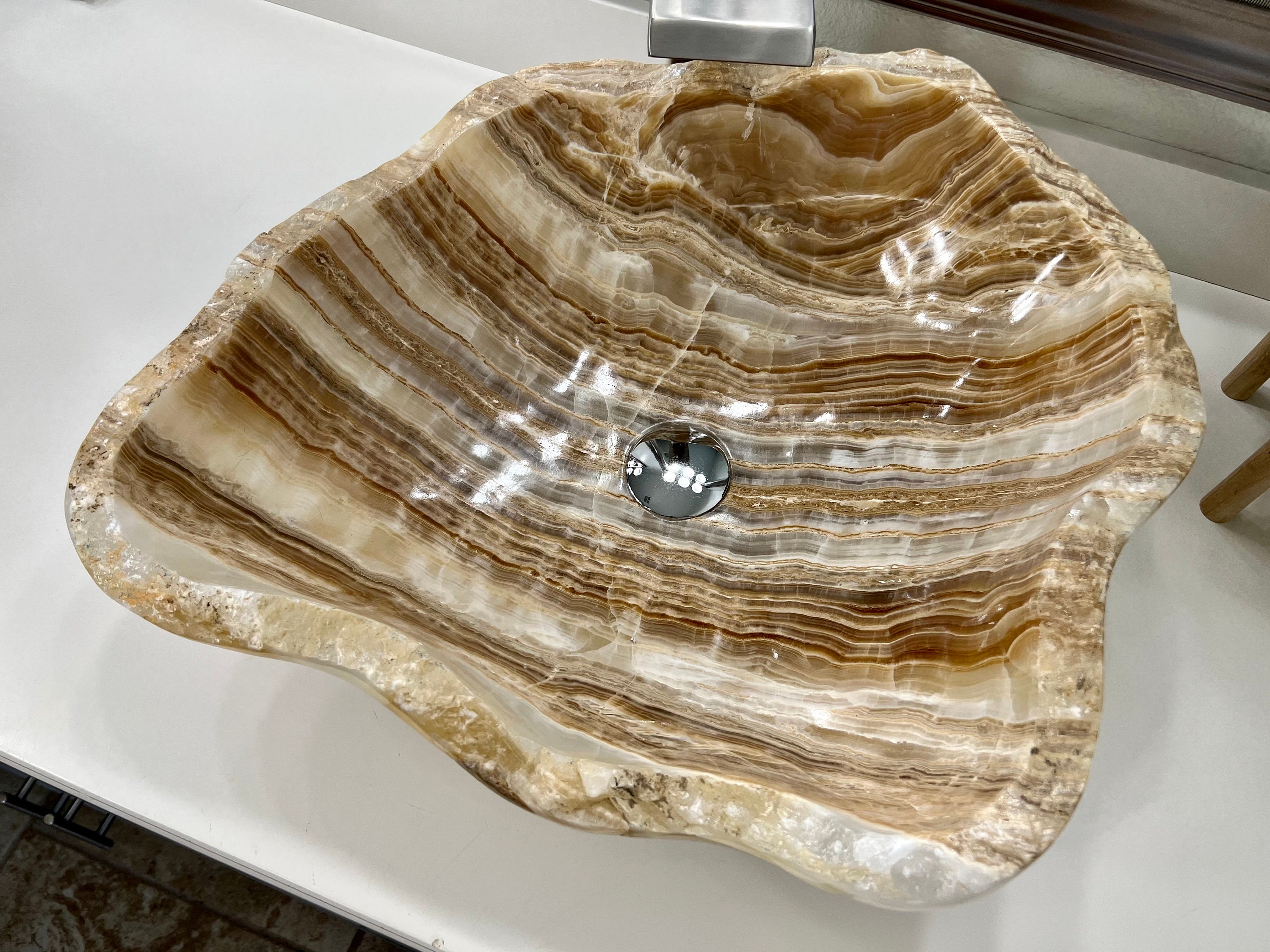 Onyx Sink | Stone Vessel Sink | Hand Carved Luxury Bathroom Sink ...