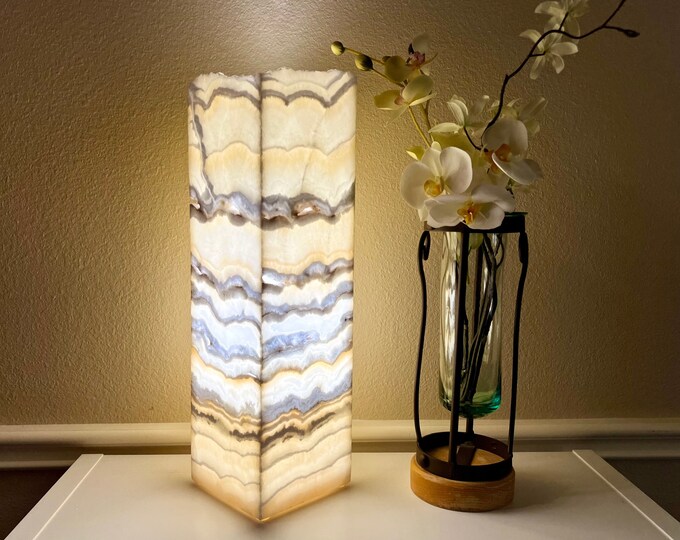 Onyx Lamp / Stone Lamp / Onyx Table Lamp / Alabaster Lamp / Table Lamp ...