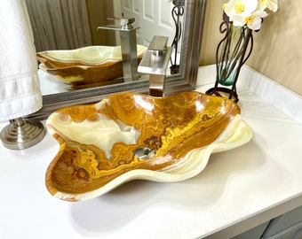 Onyx Sink | Onyx Vessel Sink | Stone Sink | Onyx Stone Sink | Vessel ...