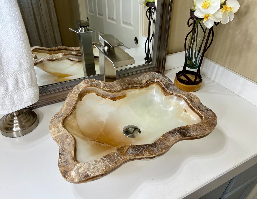 Vessel Sink | Onyx Sink | Bowl Sink | Stone Sink | Vessel Sink for ...