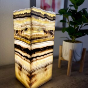 Table Lamp / Onyx Lamp / Stone Lamp / Onyx Light / Onyx Table Lamp ...