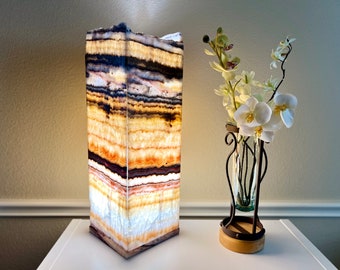 Stone Lamp / Onyx Lamp / Table Lamp / Onyx Light / Onyx Table Lamp ...