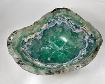 Fluorite Centerpiece Natural Stone Bowl Unique Centerpiece Beautiful ...