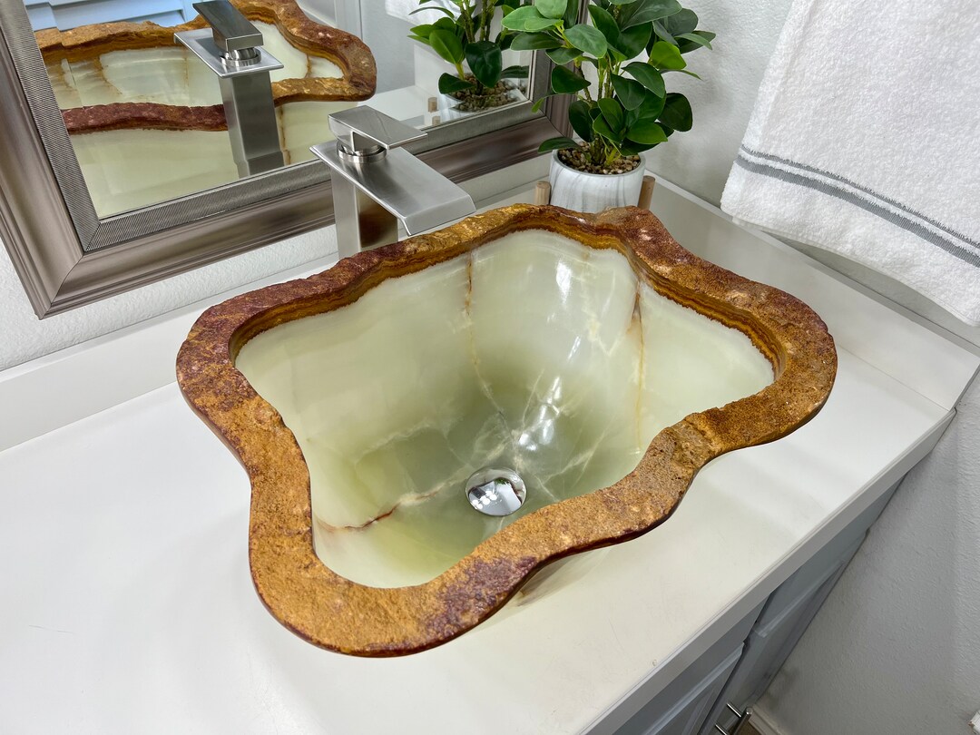 Onyx Stone Sink Natural Stone Bathroom Vessel Sink Bathroom Sink Vanity ...