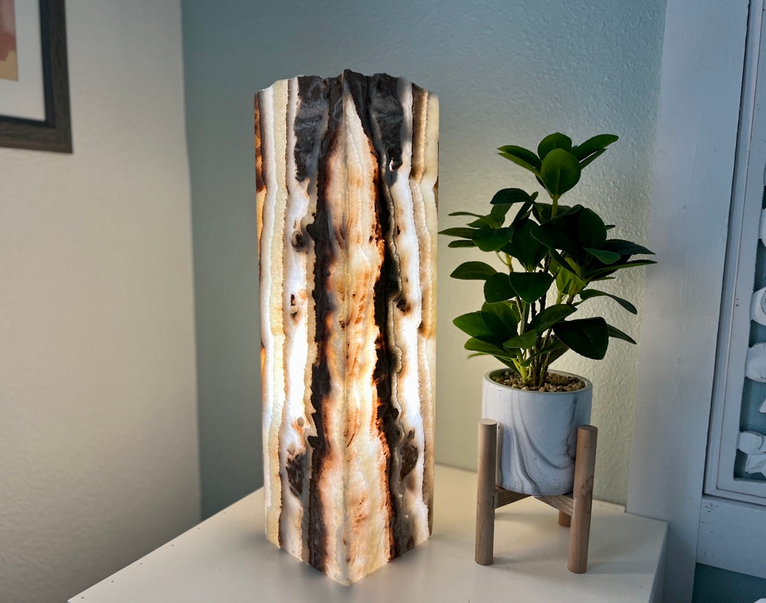 Table Lamp | Stone Lamp | Onyx Lamp | Onyx Table Lamp | Alabaster Lamp ...