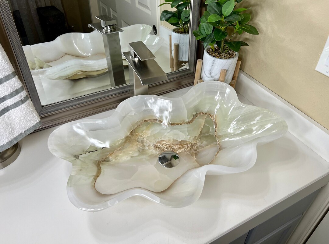 Onyx Sink Vessel Sink for Bathroom Vanity Sink Onyx Bowl Stone Sink ...