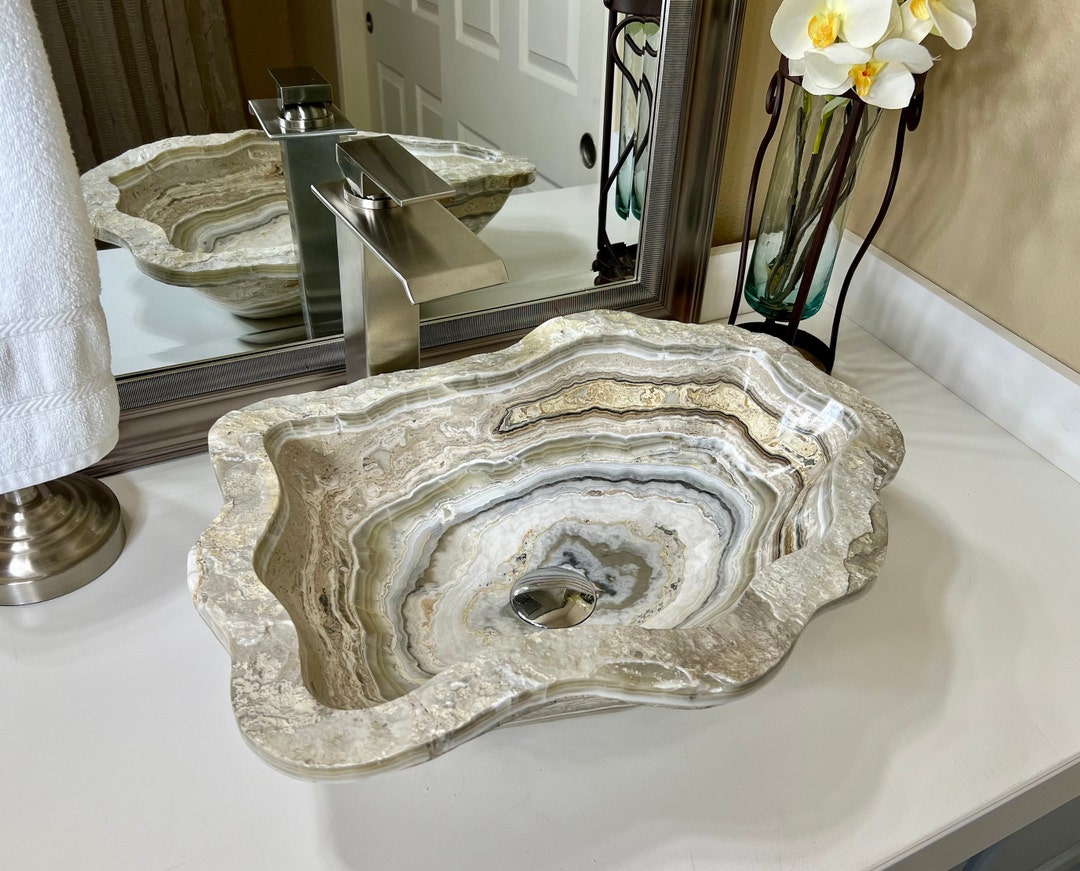 Vessel Sink | Onyx Sink | Bowl Sink | Vessel Sink for Bathroom | Stone ...