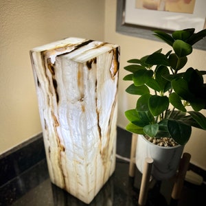 Onyx Lamp Stone Lamp Onyx Table Lamp Table Lamp Nightstand Lamp Onyx ...