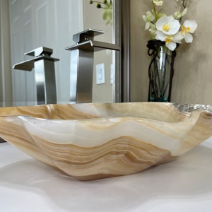 Onyx Sink Vessel Sink Stone Vessel Sink Stone Sink Vessel Sink for ...