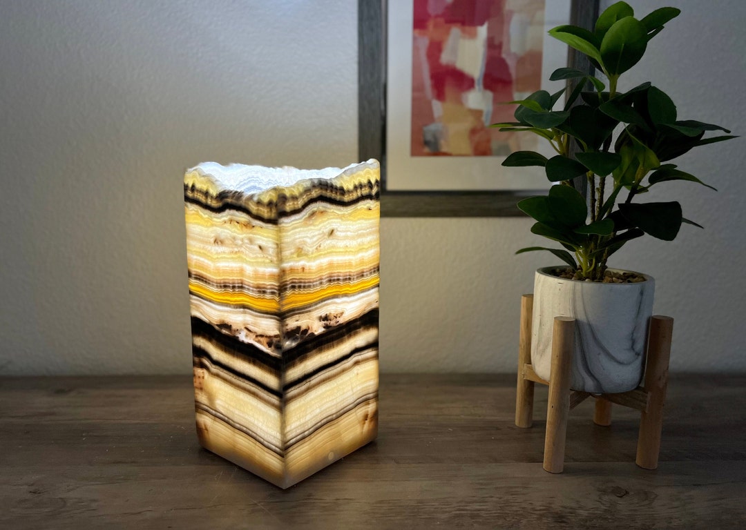 Stone Lamp / Onyx Lamp / Table Lamp / Onyx Light / Onyx Table - Etsy