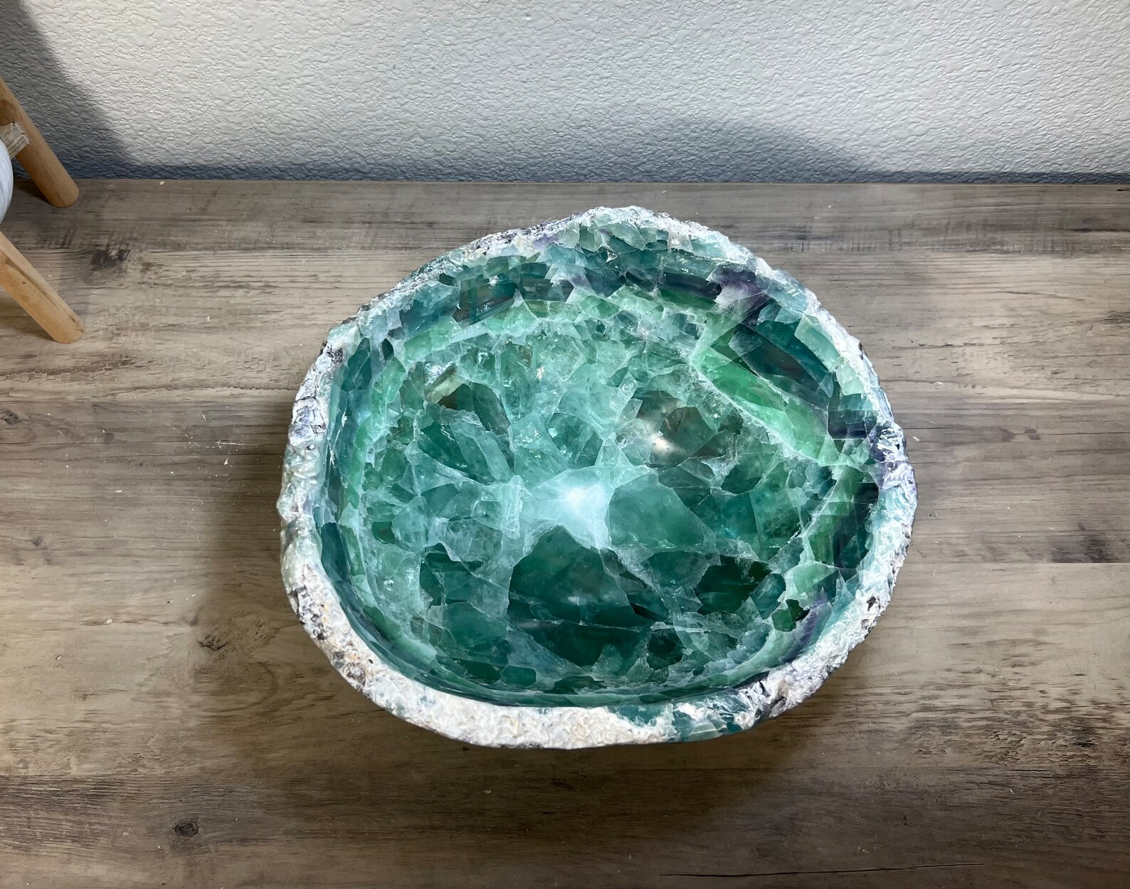 Fluorite Centerpiece Natural Stone Bowl Unique Centerpiece - Etsy