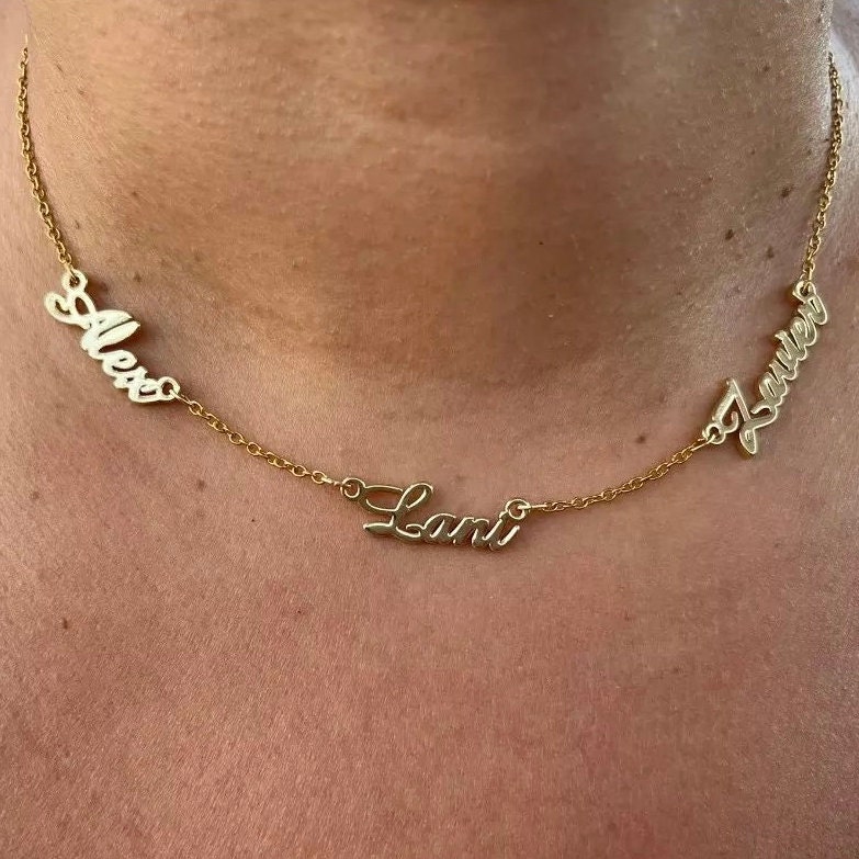 Multiple Name Necklace Custom Name Necklace Personalized - Etsy