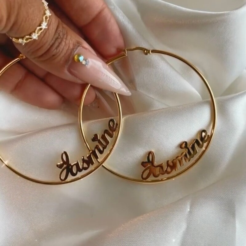 Custom Hoop Earrings - Etsy