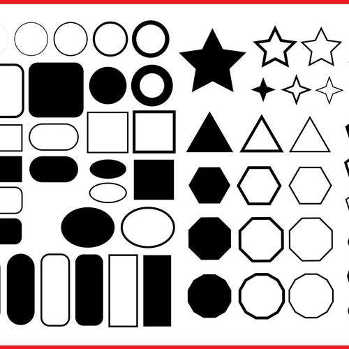BASIC SHAPES SVG Bundle Basic Shape Outline Svg Bundle - Etsy BASIC SHAPES SVG Bundle Basic Shape Outline Svg Bundle - Etsy
