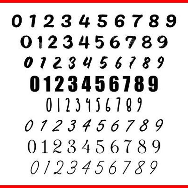 Fancy Numbers - Etsy