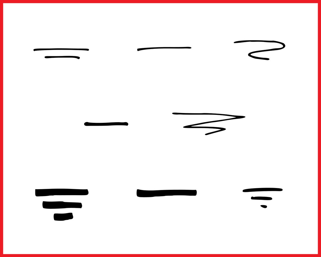 DRAWN UNDERLINES SVG - Element Bundle (cricut Download) - Etsy