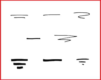 BASIC LINE TYPES Svg Element Bundle cricut Download | Etsy Canada