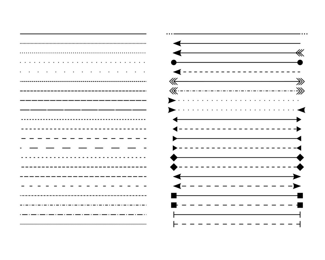 BASIC LINE TYPES Svg Element Bundle cricut Download - Etsy Canada