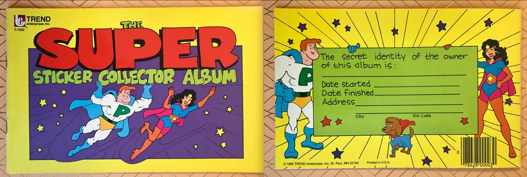 Trend Sticker Album the Super Sticker Collector Album 1985 - Etsy