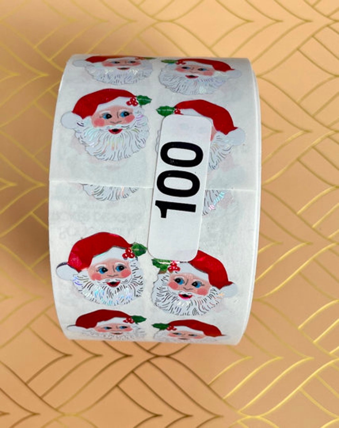 Sandylion Sticker Roll Santa Prismatic - Etsy