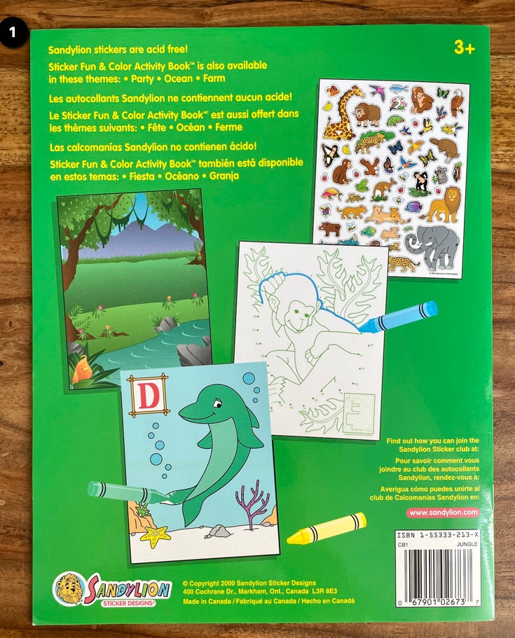 Sandylion Sticker Fun & Color Activity Book 2000 - Etsy