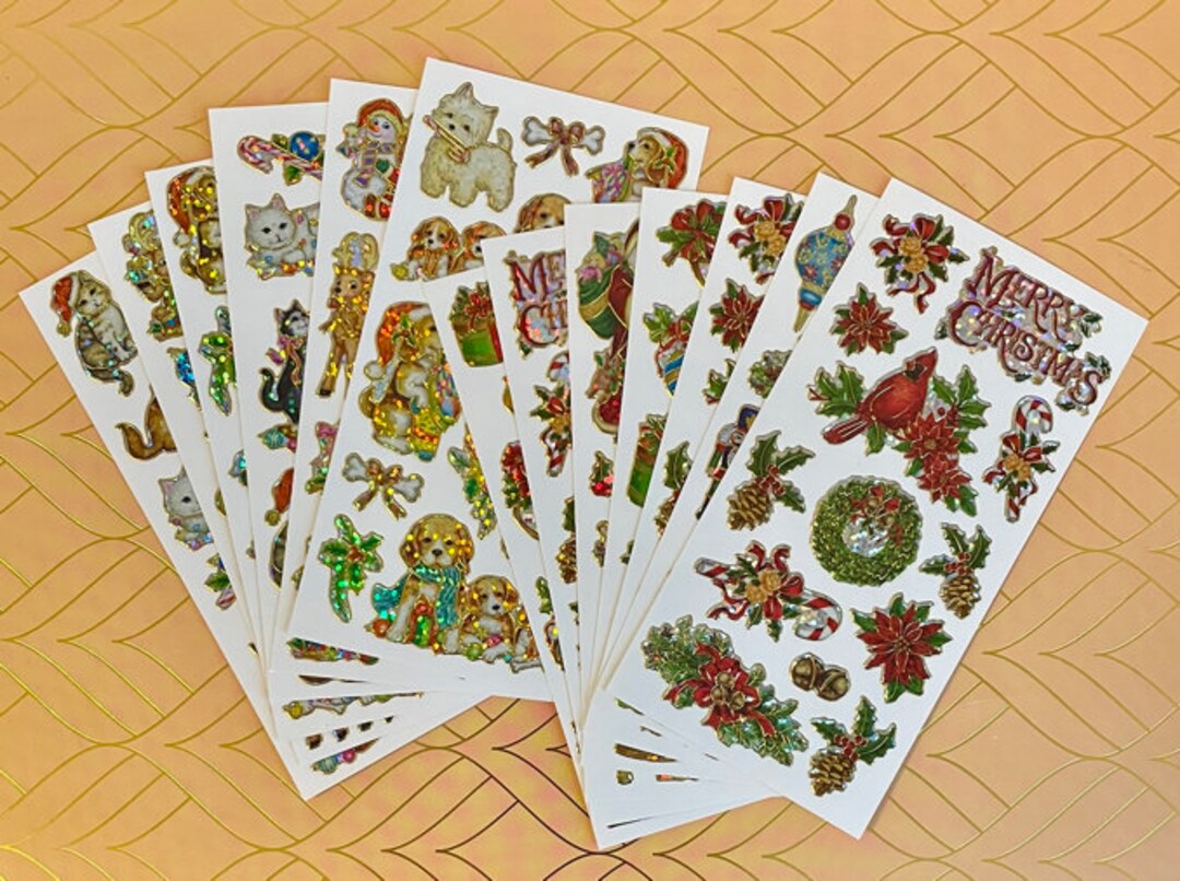 Sticker Mix Christmas Prismatic - Etsy