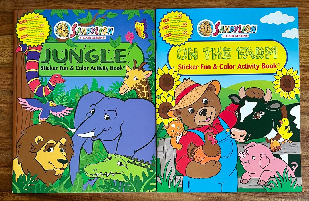 Sandylion Sticker Fun & Color Activity Book 2000 - Etsy