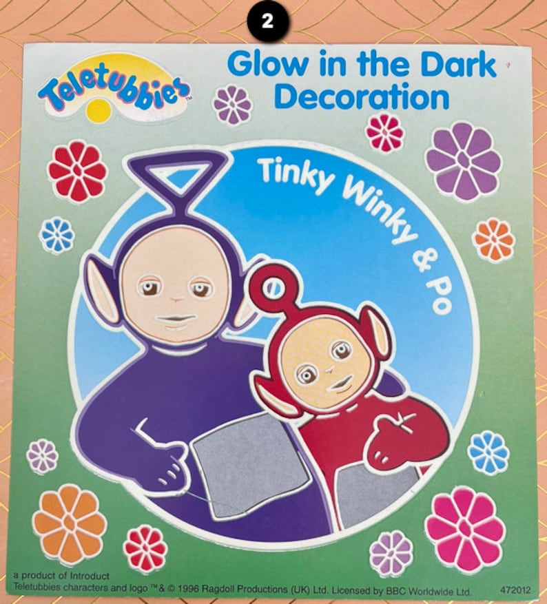Introduct Sticker Teletubbies & Disney's Glow in the Dark - Etsy