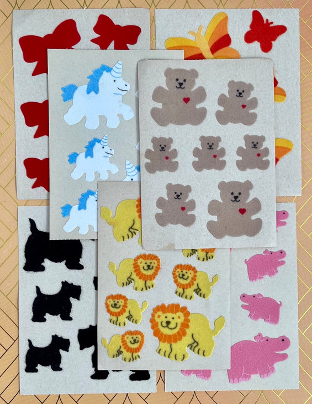 Sandylion Sticker Fuzzy Brown Back - Etsy