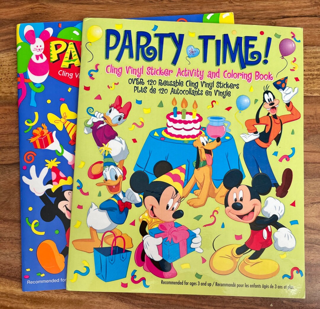 Sandylion Cling Vinyl Sticker Activity and Coloring Book Disneys - Etsy